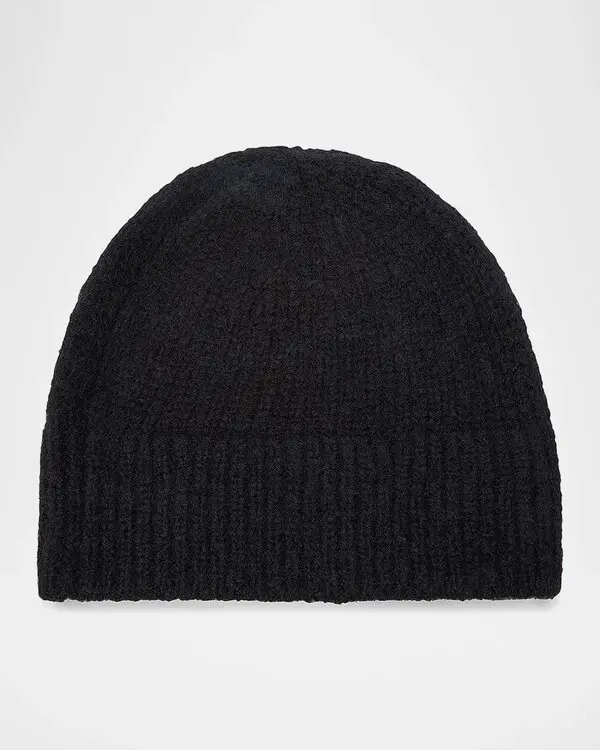 Dries Van Noten Apos;s Moss Wool Ribbed Beanie Hat - Black