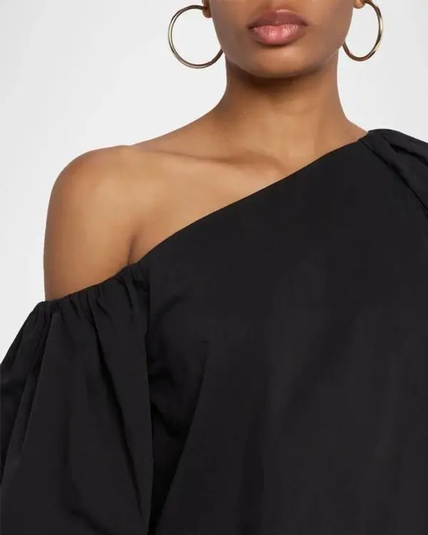 Tanya Taylor Tabitha One-shoulder Top - Black