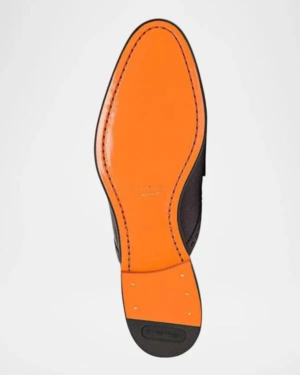 Santoni Leather Loafer Mules