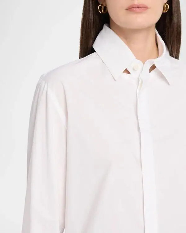 JEAN PAUL GAULTIER Fly Away Cutout Cotton Button-down Shirt - White