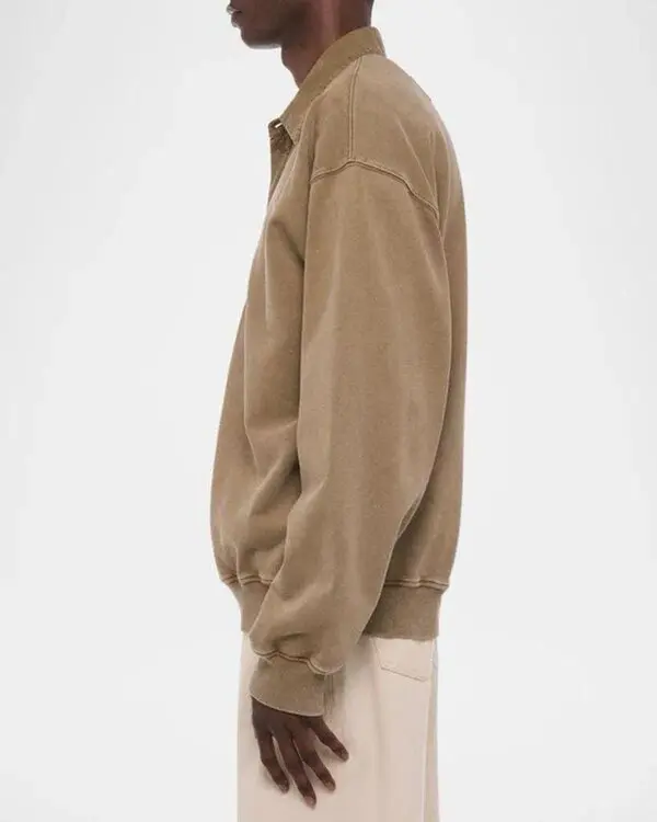 Helmut Lang Apos;s Terry Long-sleeve Polo Shirt