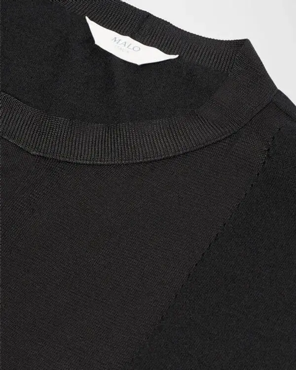 Malo Cashmere-silk Sleeveless Neck-tie Top