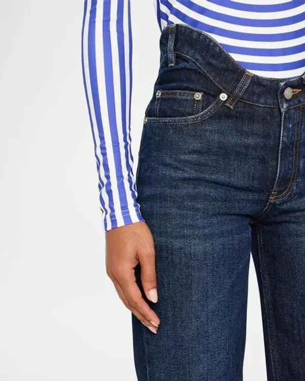JEAN PAUL GAULTIER Arched Waist Straight-leg Jeans