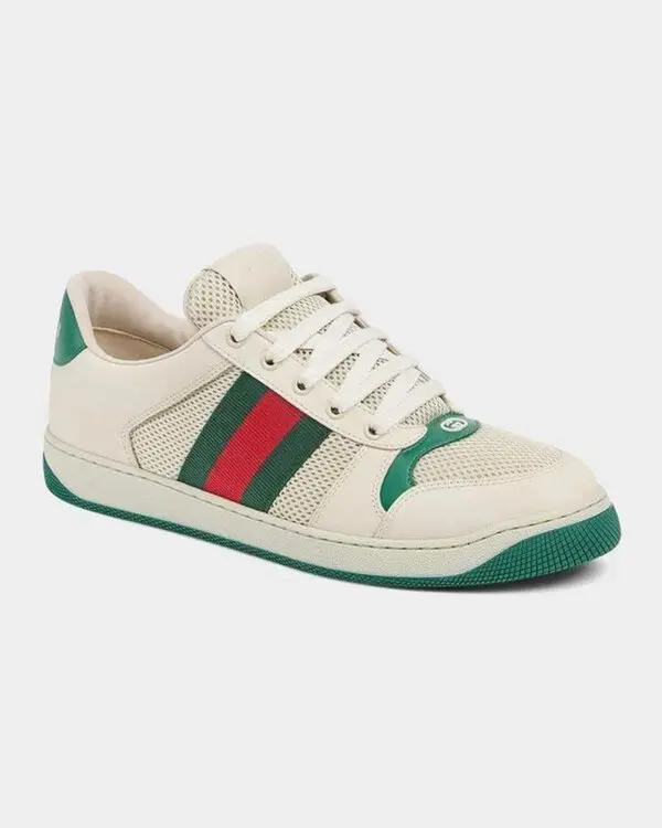 Gucci Apos;s Screener Leather & Mesh Low-top Sneakers