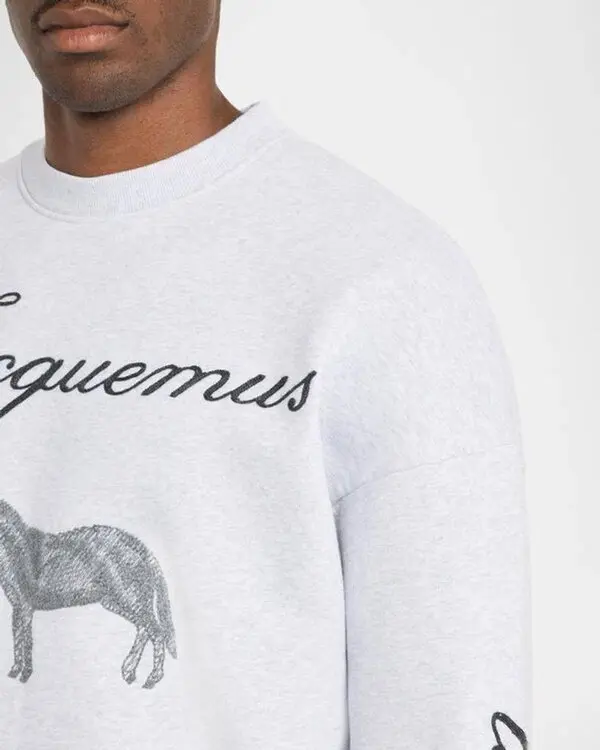 Jacquemus Apos;s Embroidered Le Paysan Fleece Sweatshirt