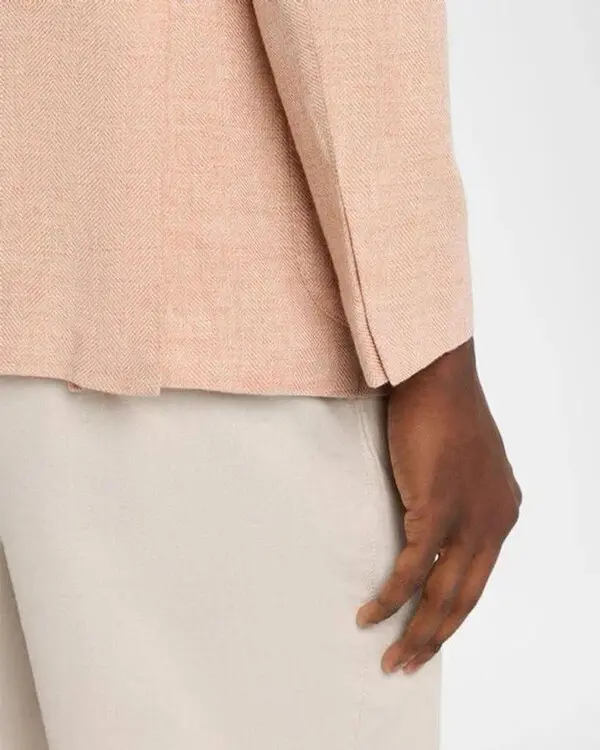 Boglioli Apos;s Linen And Wool Herringbone Single-breasted Blazer