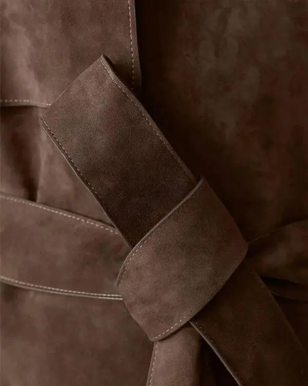 Mackage Gael Maxi Suede Trench Coat