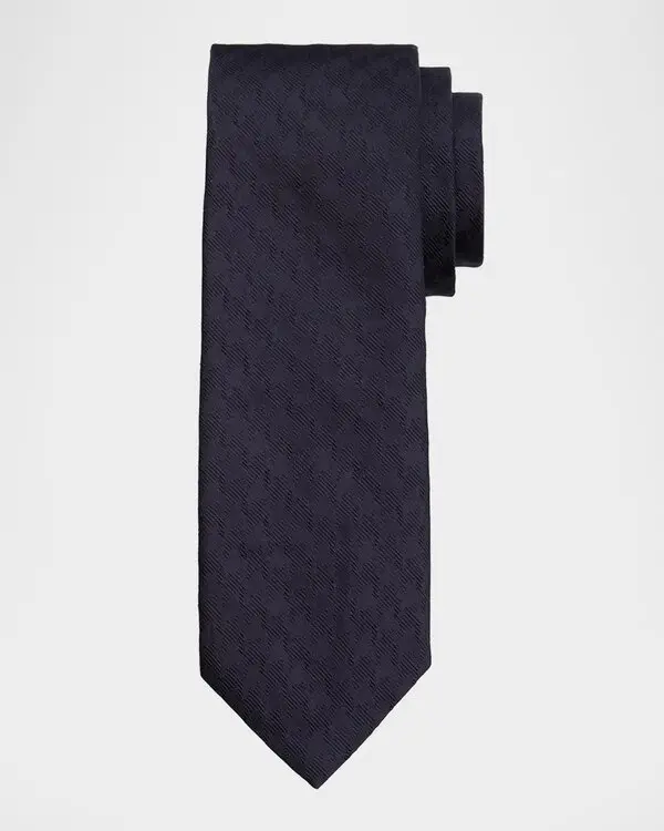 TOM FORD Apos;s Textured Tonal Jacquard Linen Tie - Navy