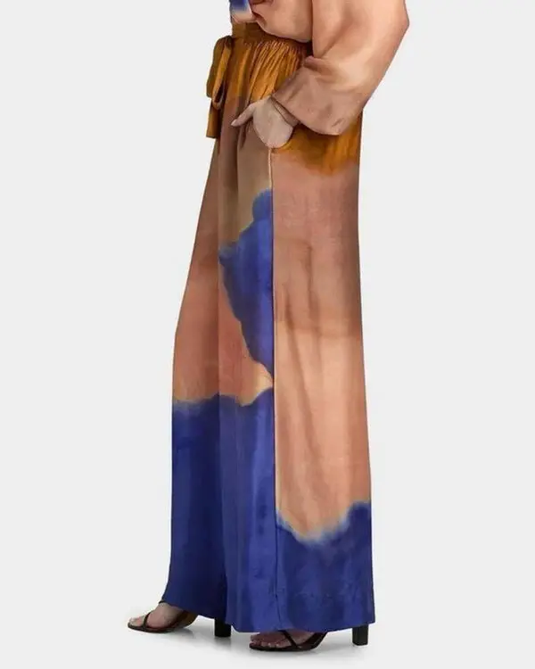 Ulla Johnson X Helen Frankenthaler Julien Silk-chiffon Pants