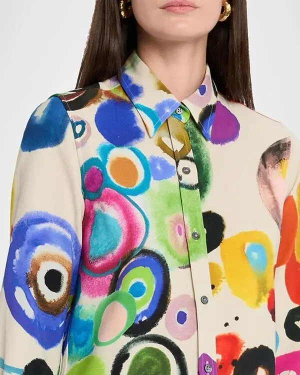 Libertine Take The Reins Silk Button-down Shirt