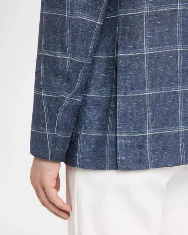 Isaia Apos;s Over-check Two-button Sport Coat