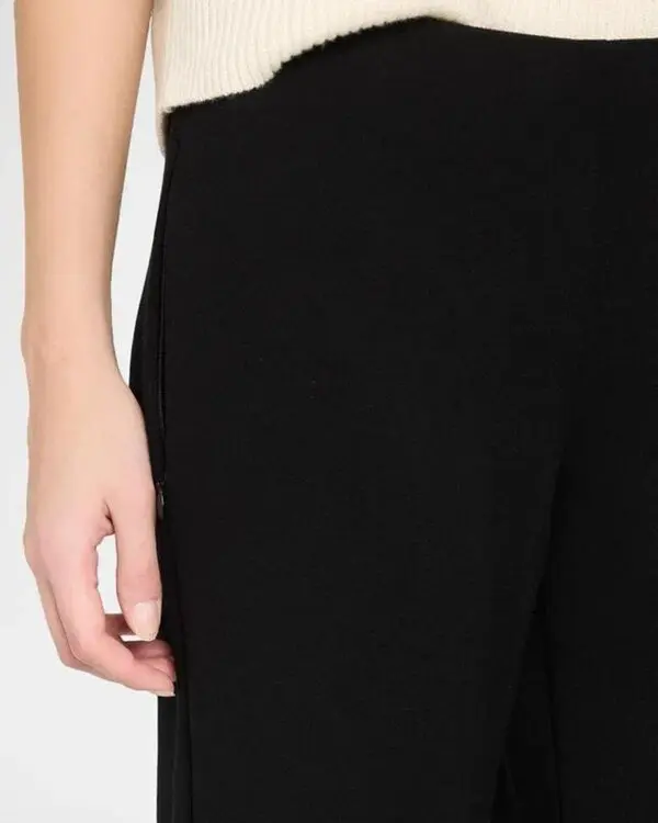Theory Wide-leg Knit Pants - Black