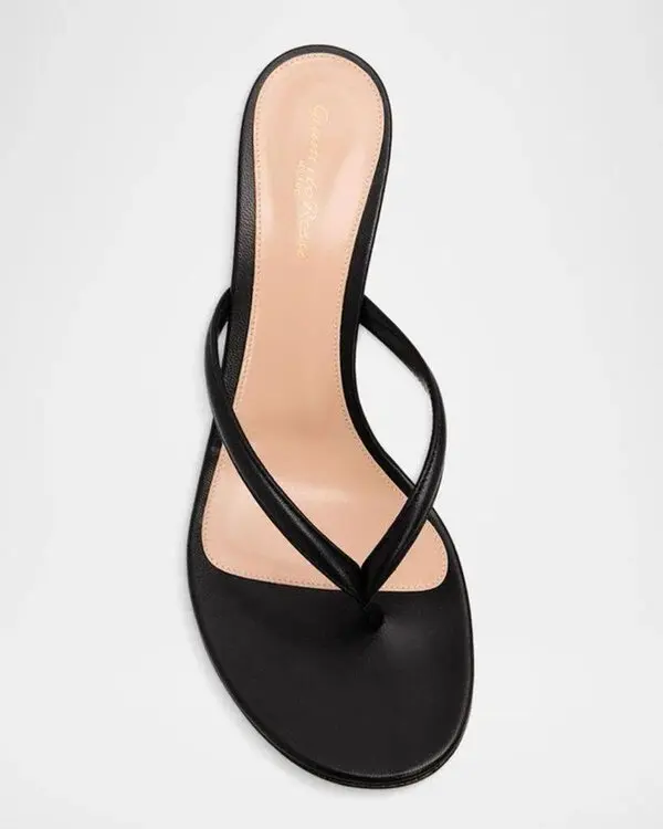 GIANVITO ROSSI 70mm Nappa Leather Thong Sandals