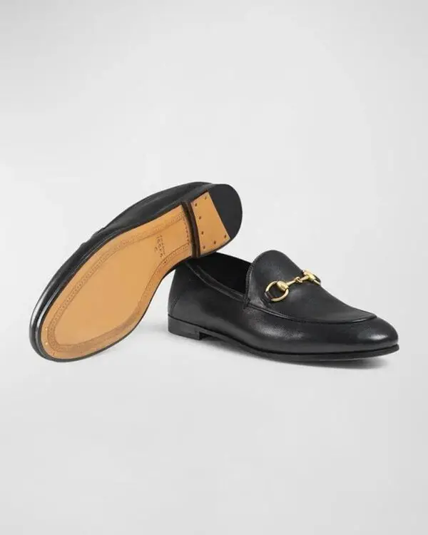 Gucci Brixton Leather Horsebit Loafers - Black