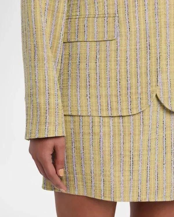Ulla Johnson Matteo Stripe Jacket - Agave