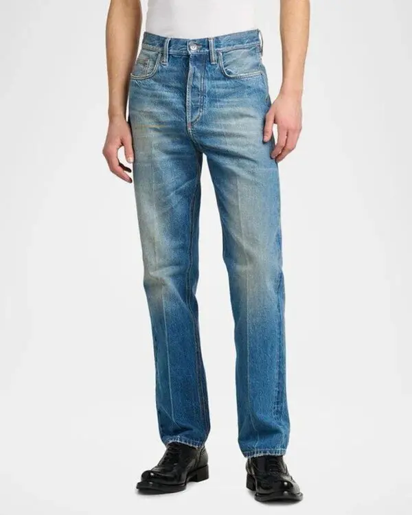 Versace Straight-leg Stone-washed Jeans