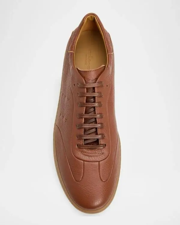 Kiton Apos;s Deerskin Low-top T-toe Sneakers