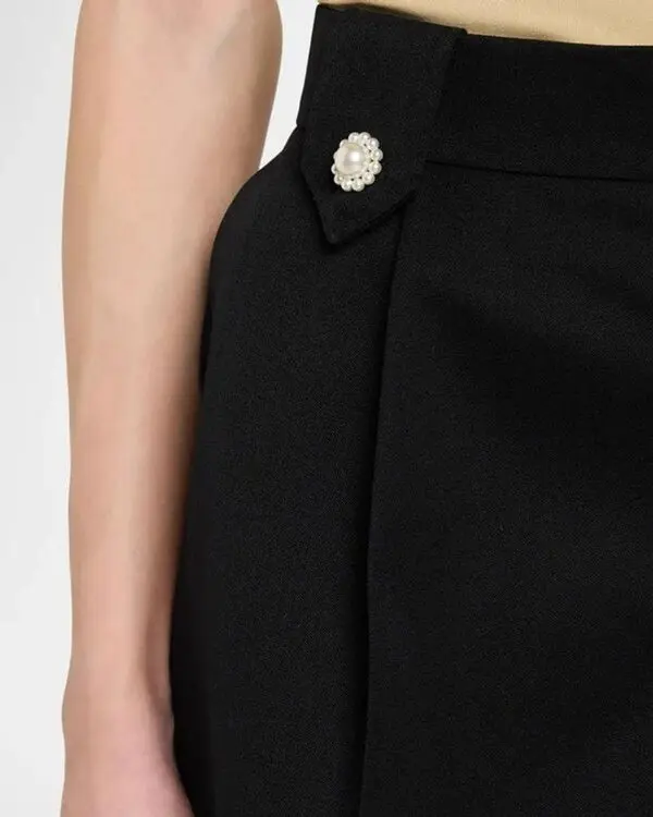Simone Rocha Tailored Wide-leg Pleated Shorts