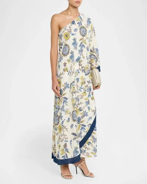 Elie Tahari The Arlene Printed One-shoulder Maxi Dress - Summer Gar