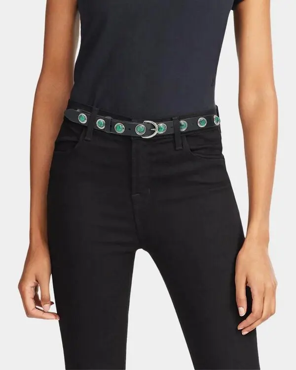 Rag & Bone Celia Stud Leather Belt