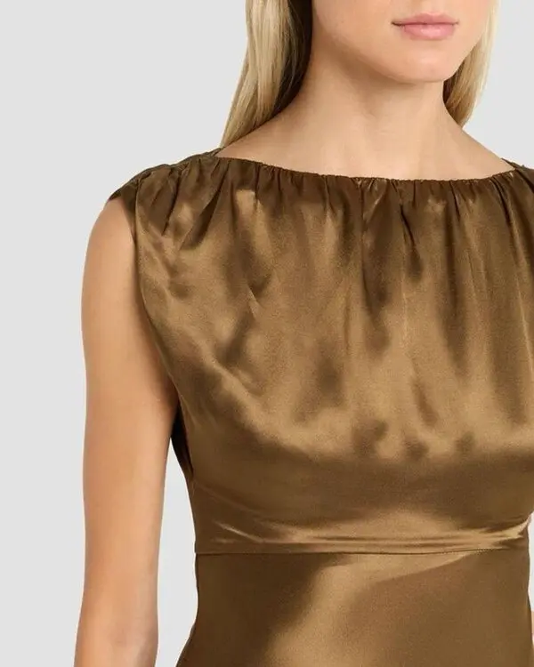 Anna Quan Ophelia Satin Column Dress