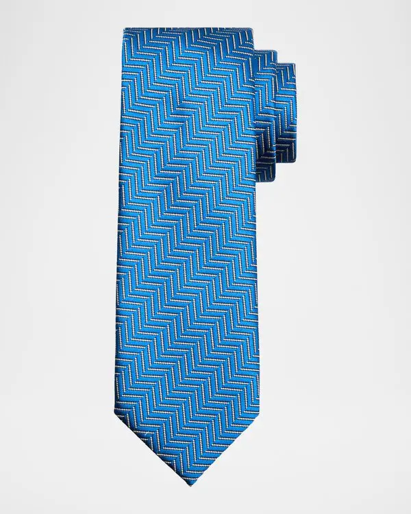 TOM FORD Apos;s Linen Polka Dot Tie - Bright Blu