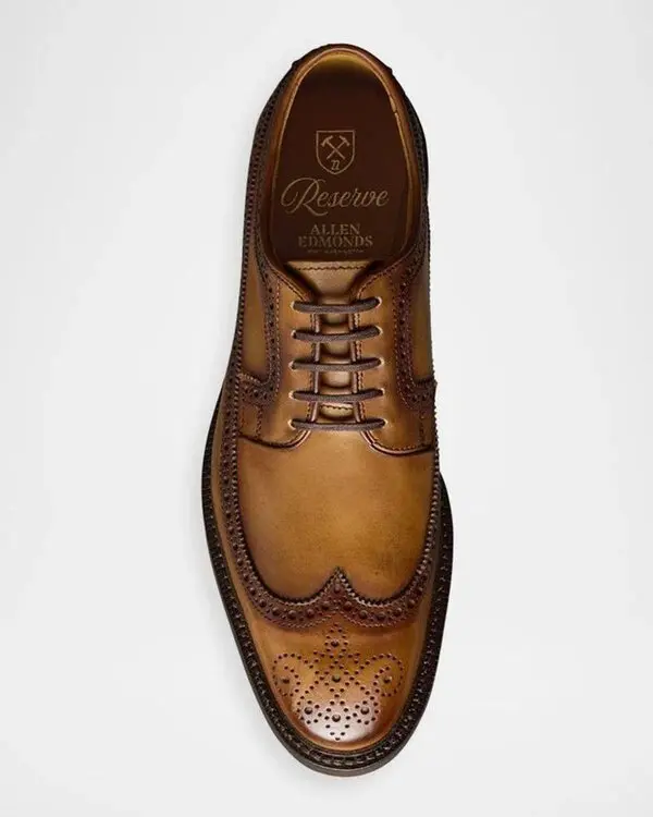 Allen Edmonds Apos;s Mason Reserve Brogue Leather Wingtip Derby Shoes