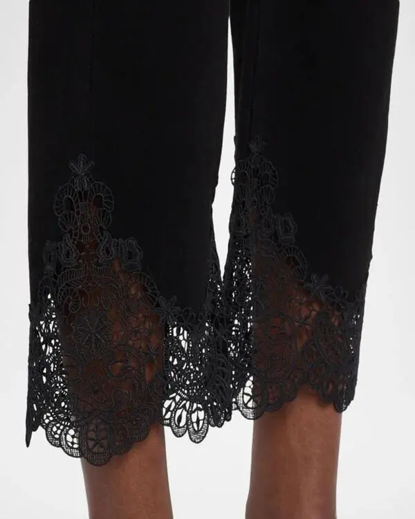 Generation Love Bellatrix Straight Cropped Lace-trim Jeans