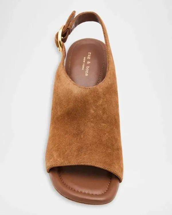Rag & Bone 75mm Gigi Suede Slingback Sandals