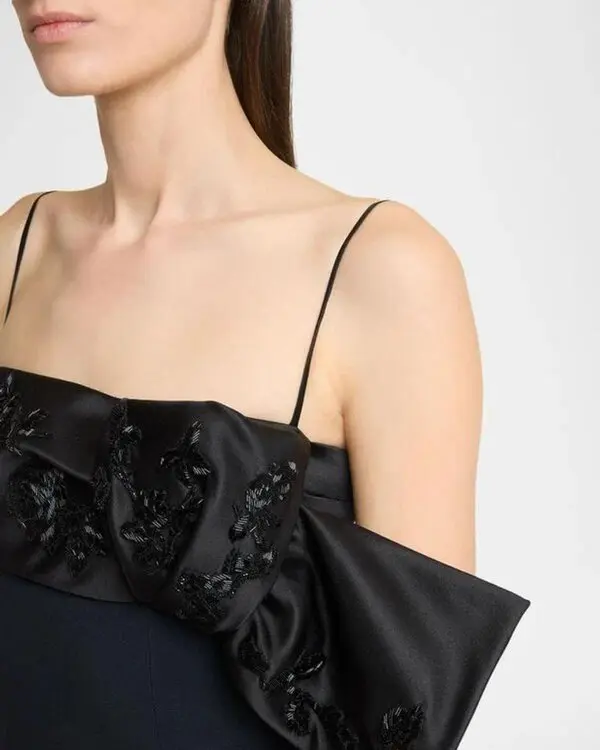 Givenchy Sleeveless Embellished Bow Sliced Maxi Dress