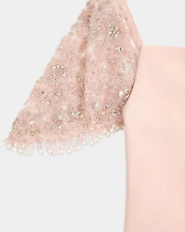 Valentino Garavani Cady Embellished Floor-length Gown - Aube