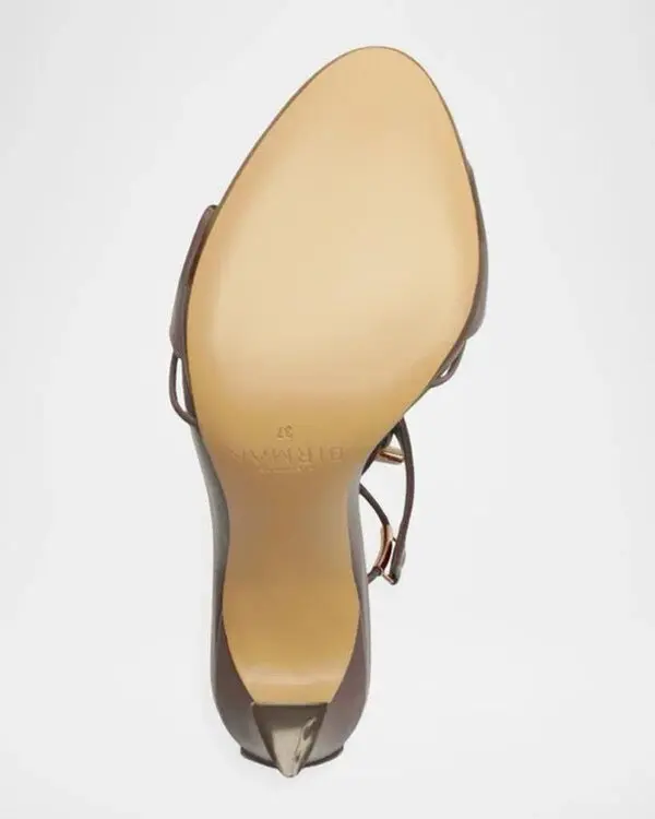 ALEXANDRE BIRMAN 100mm Mimi Leather Ankle-tie Sandals