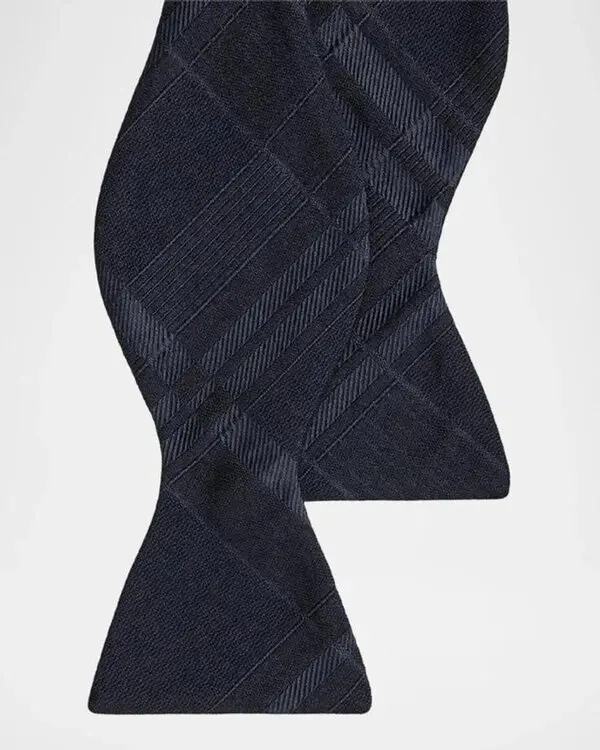Ralph Lauren Purple Label Apos;s Plaid Silk-cashmere Bow Tie