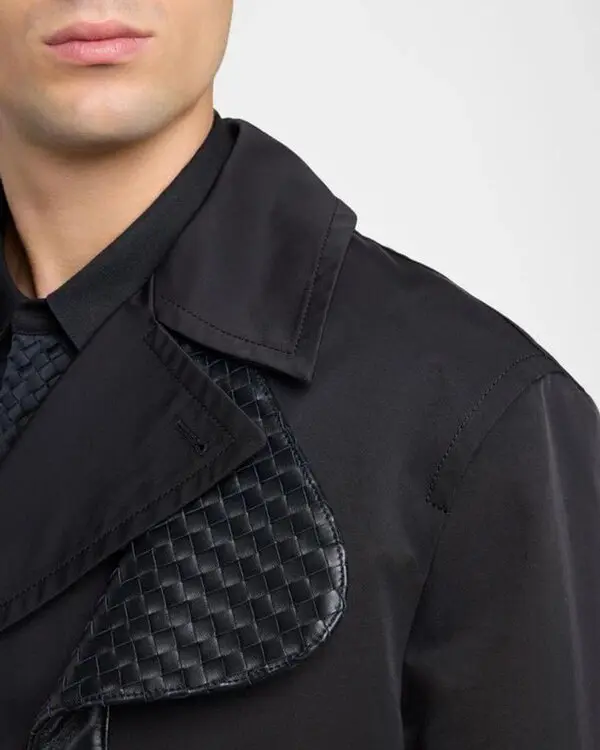 Bottega Veneta Apos;s Nylon And Cotton Technical Short Coat