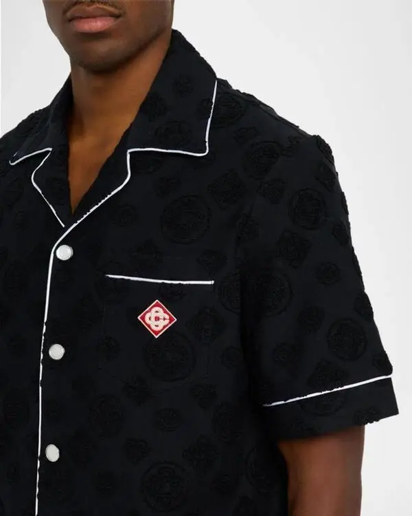 Casablanca Apos;s Towelling Monogram Short-sleeve Shirt