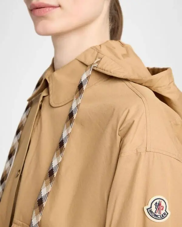 Moncler Cotton Blend Hooded Shirt Jacket
