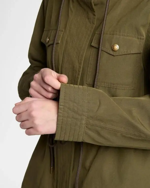 Moncler Serin Hooded Cotton-blend Parka - Olive