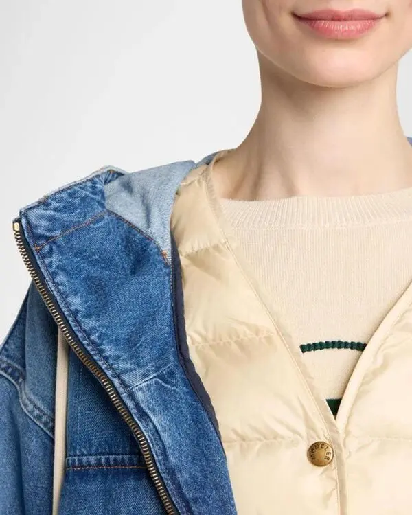 Moncler Ecrevisse 3-in-1 Denim Down Jacket - Medium Blu
