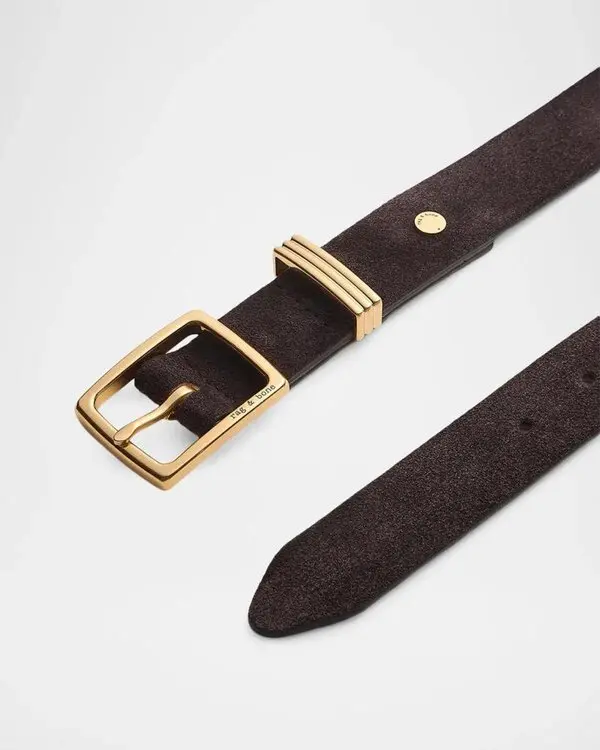 Rag & Bone X Boyfriend 2.0 Cut-to-size Suede Belt - Dccsd