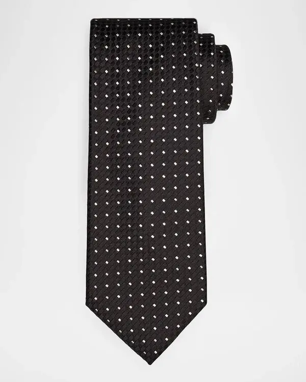 TOM FORD Apos;s Micro-jacquard Silk Tie - Black