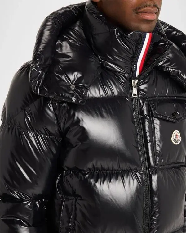 Moncler Apos;s Montbeliard Hooded Short Down Jacket - Black
