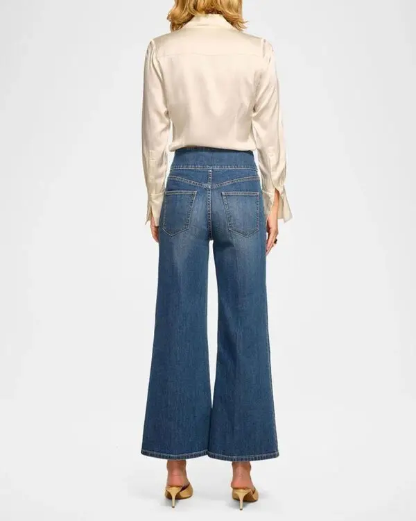 Ramy Brook Liv Cropped Wide-leg Jeans - Medium Was