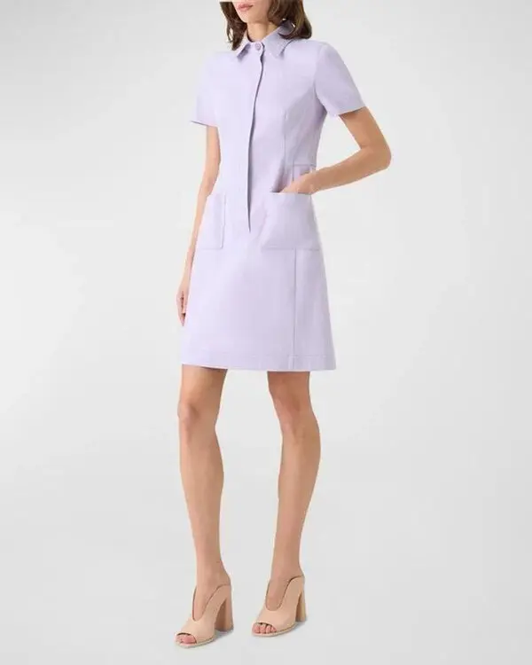 Akris Stretch Denim Mini Tunic Dress