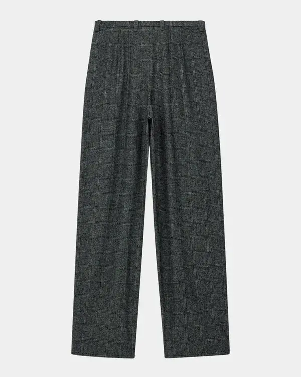 Emporio Armani Plaid Pleated Wide-leg Trousers - Multi