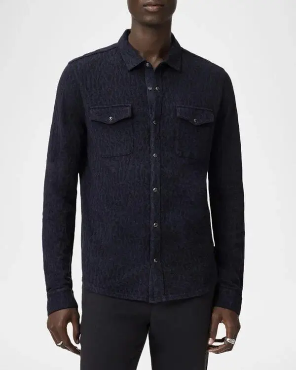 John Varvatos Apos;s Ramona Abstract Jacquard Western Shirt