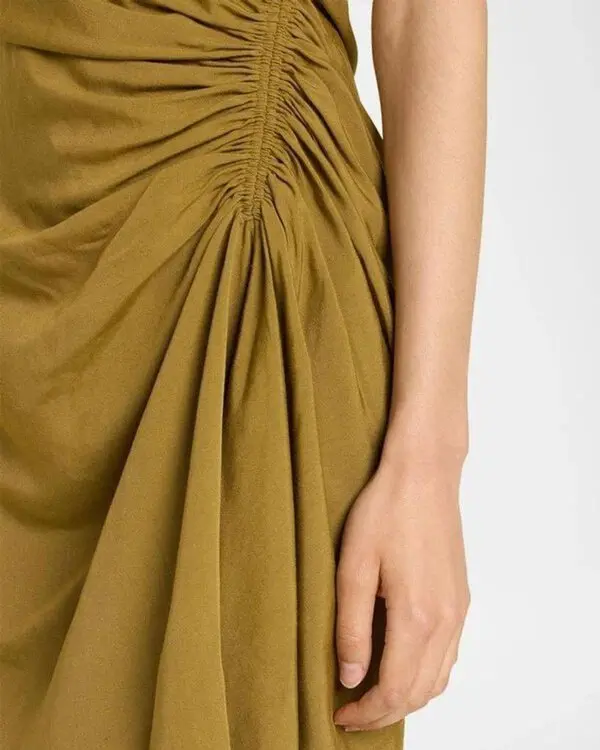 A.L.C. Rue Ruched Linen Mini Dress - Hazel