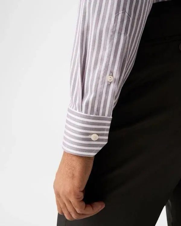Eton Apos;s Contemporary Fit Bengal Stripe Twill Dress Shirt - Red