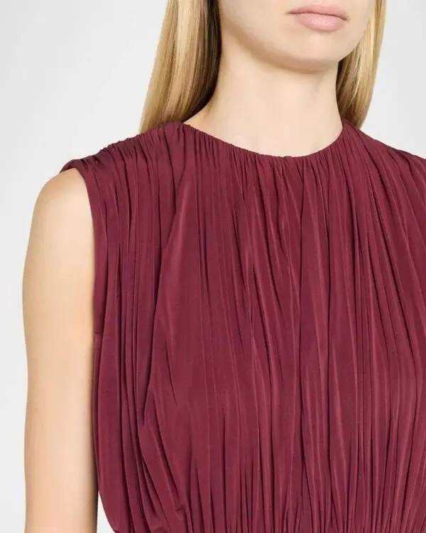 FFORME Leonora Sleeveless Draped Crepe Jersey Midi Dress