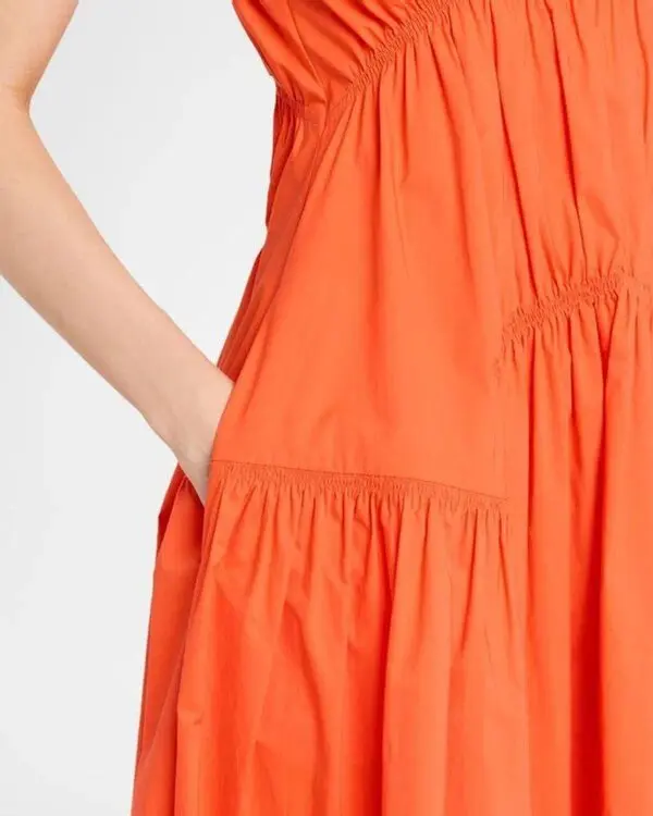 Proenza Schouler Michelyn Poplin Maxi Dress - Orange
