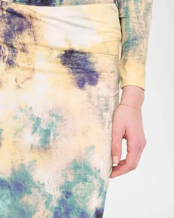 Misa Alaya Abstract Jersey Maxi Skirt - Abstract E